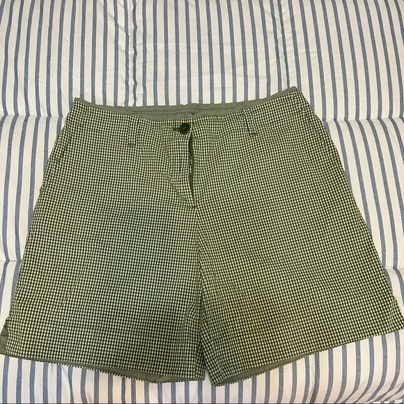 Talbots | Shorts | Talbots Green Checked Shorts 98 Cotton 2 ...